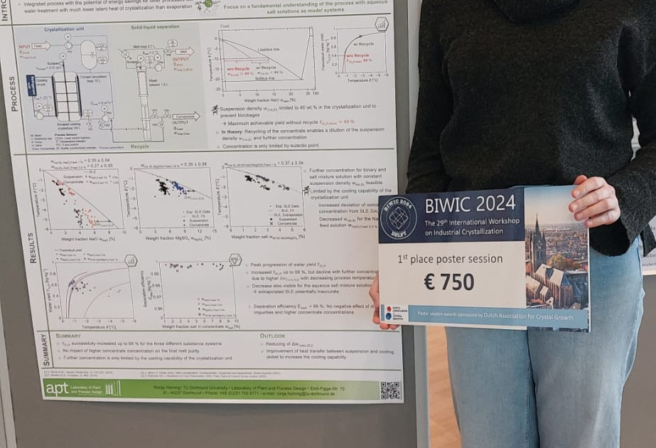 1st Place Poster Session for Ronja Heming - APT - TU Dortmund